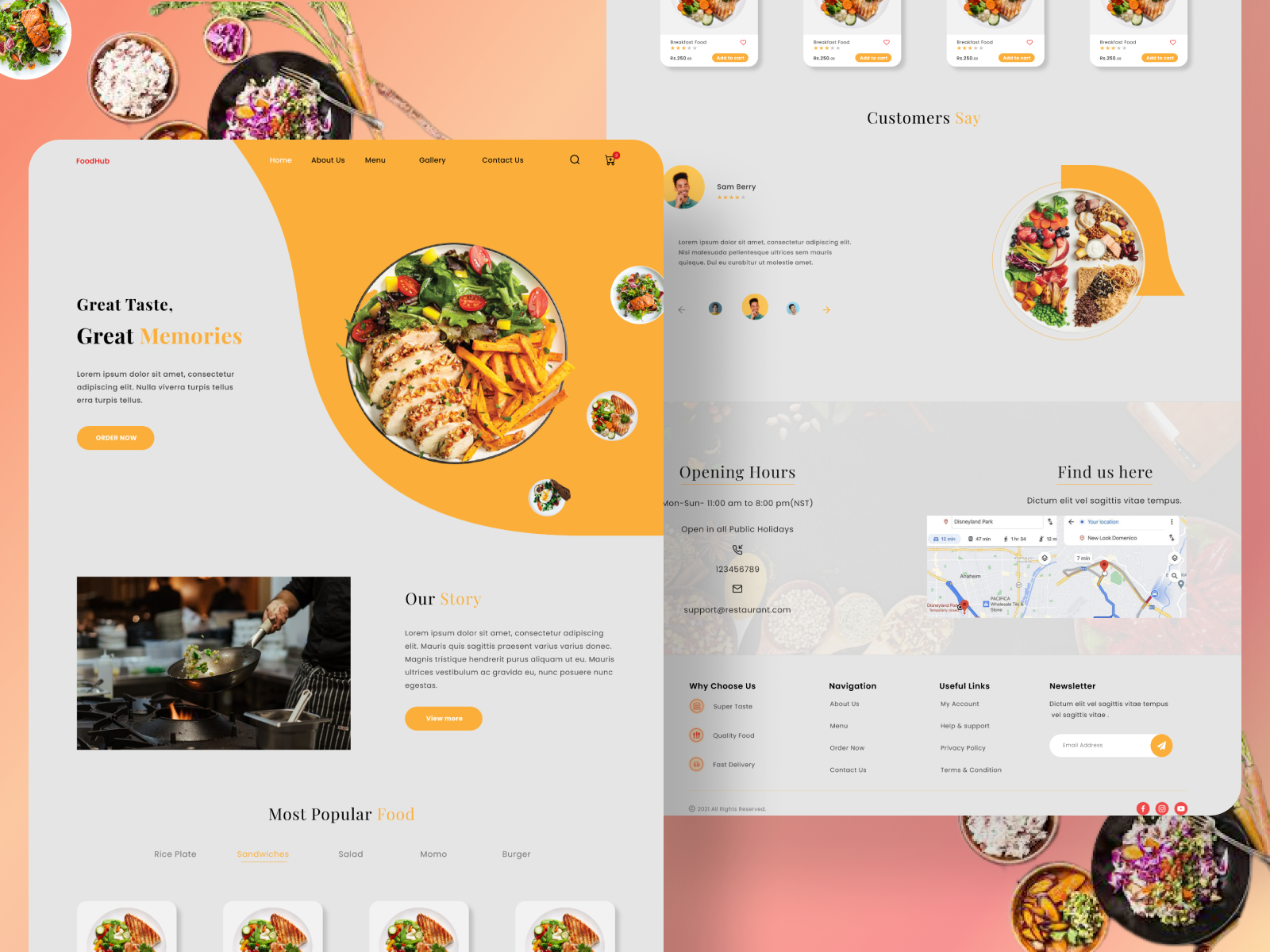 Restaurant Landing Page by Sachin Basnet on Dribbble