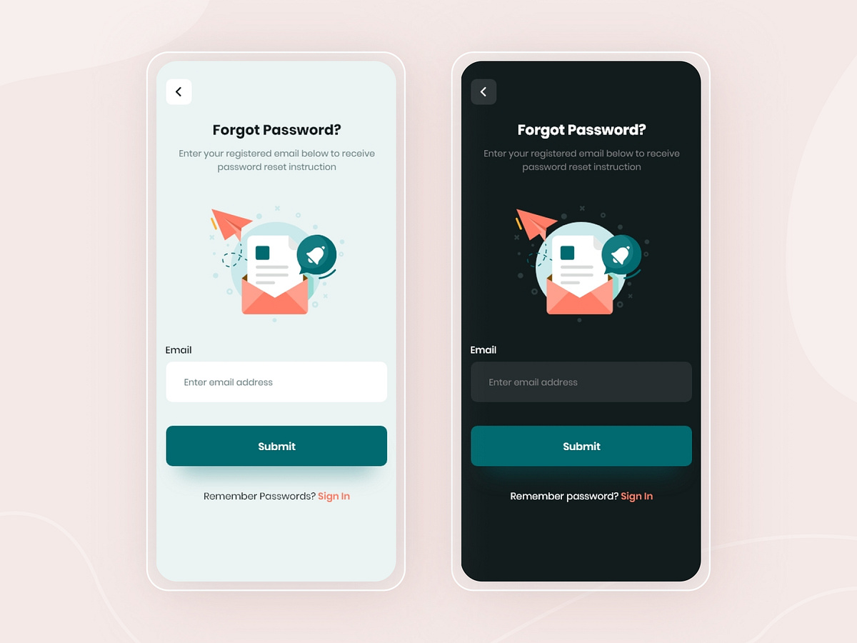 Forgot Password App UI by Ajendra Sutariya on Dribbble