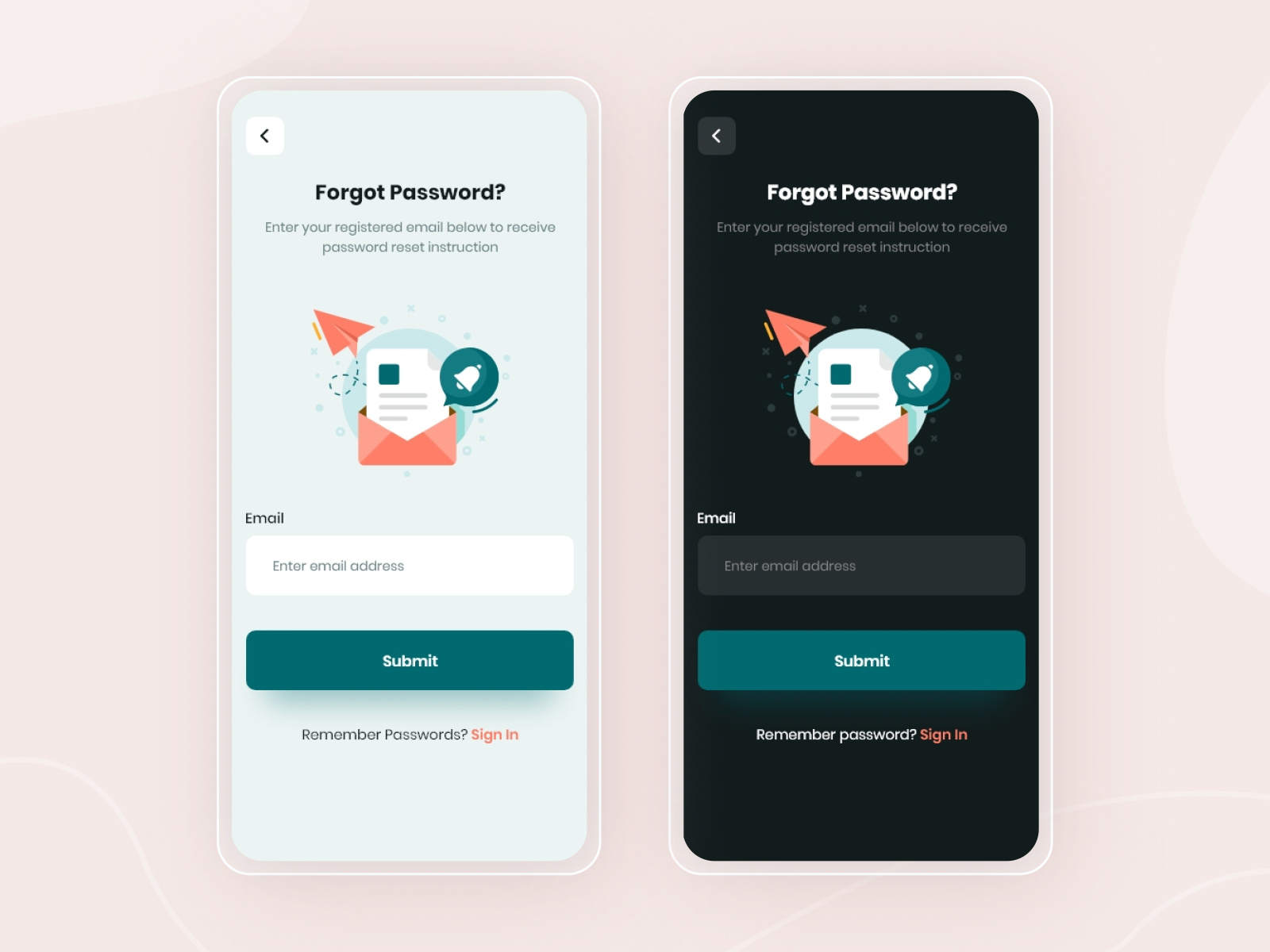 Forgot Password App UI by Ajendra Sutariya on Dribbble