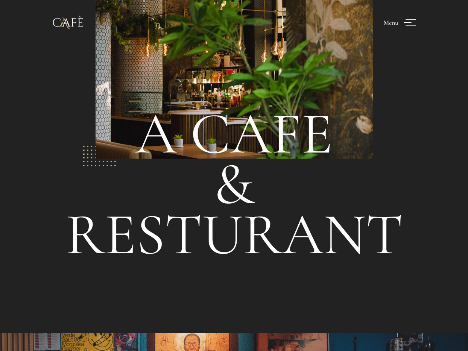 Cafe home page by Shweta Naruka on Dribbble
