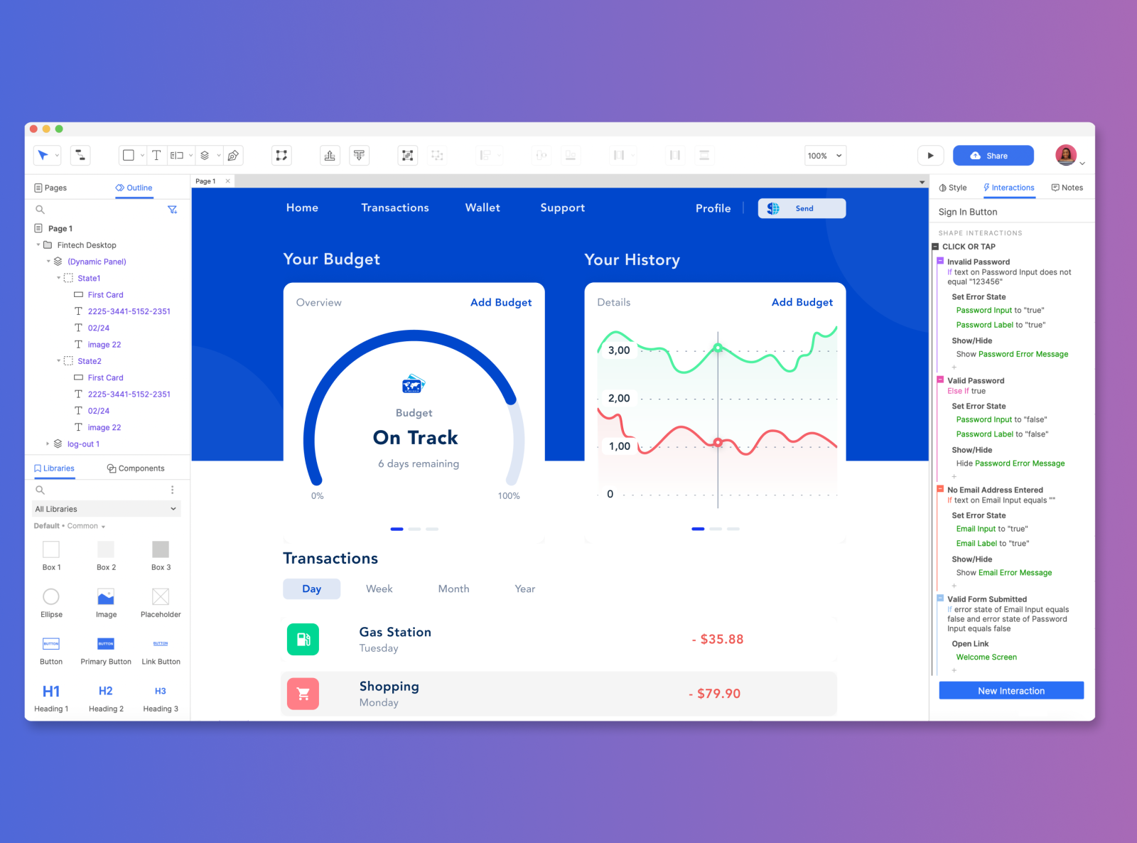 Axure RP 10 UX/UI Design by Robert Gourley on Dribbble