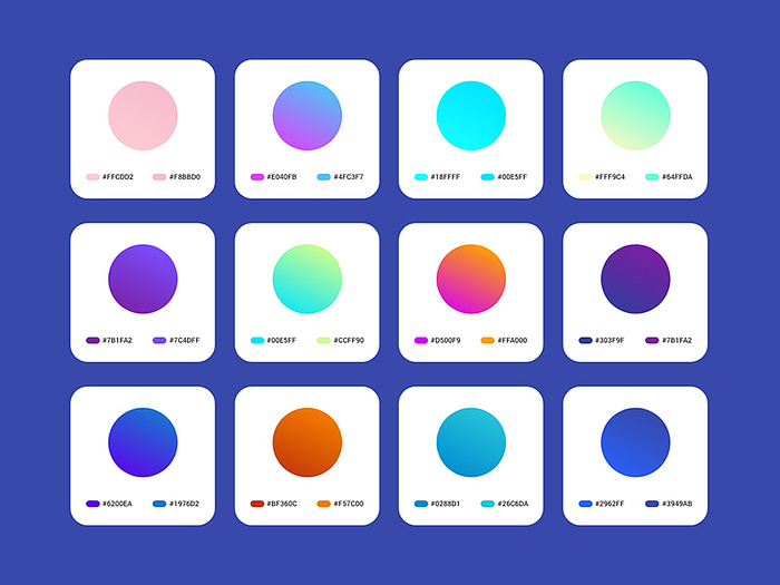 Freebie - Gradients for Adobe Xd by Hannah Milan on Dribbble