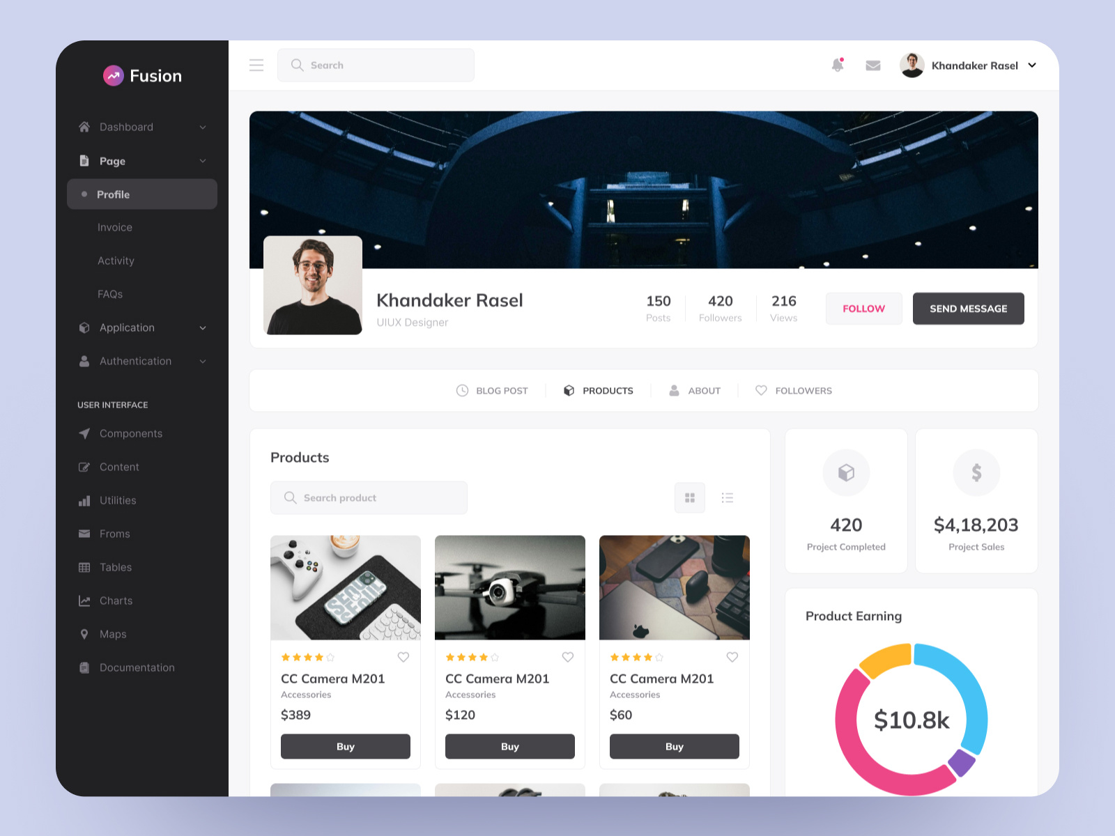 Dribbble - lector-admin-template.jpg by Khandaker Rasel