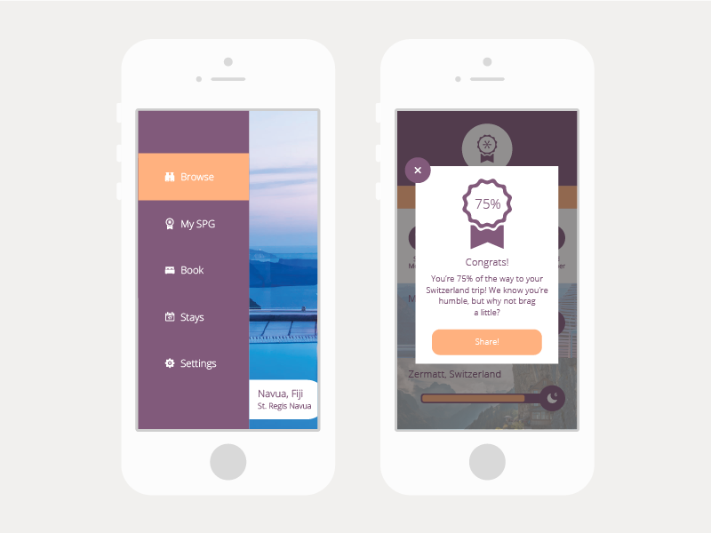 Drawer and Notification Screen by Adam Noffsinger ️ on Dribbble