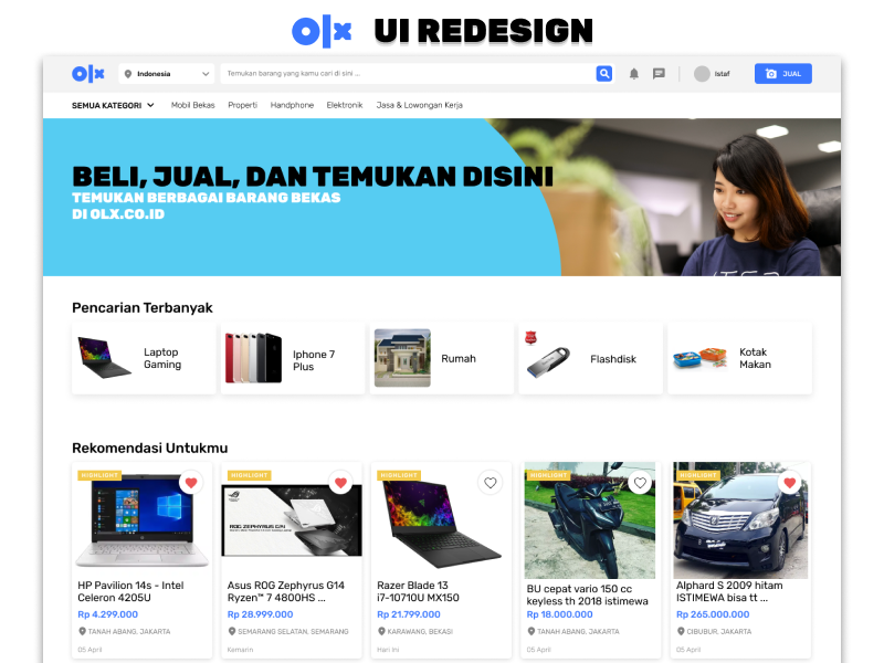 OLX UI REDESIGN (UNOFFICIAL) by Sakufa Design on Dribbble