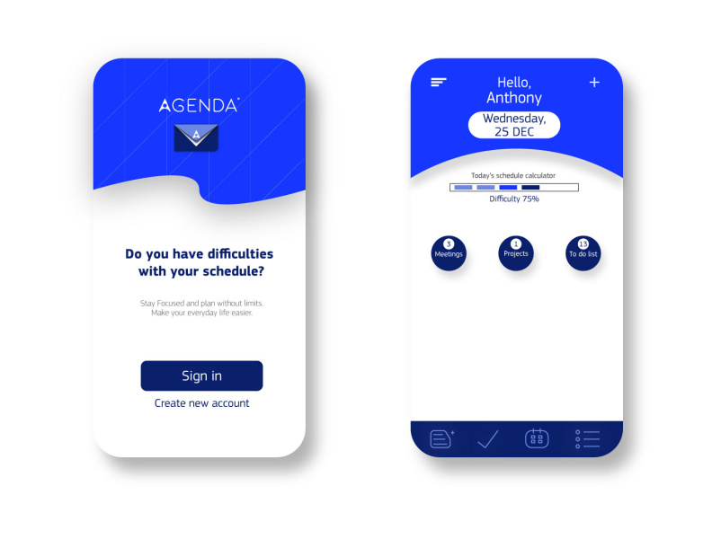Agenda UI Mockup by Elian on Dribbble