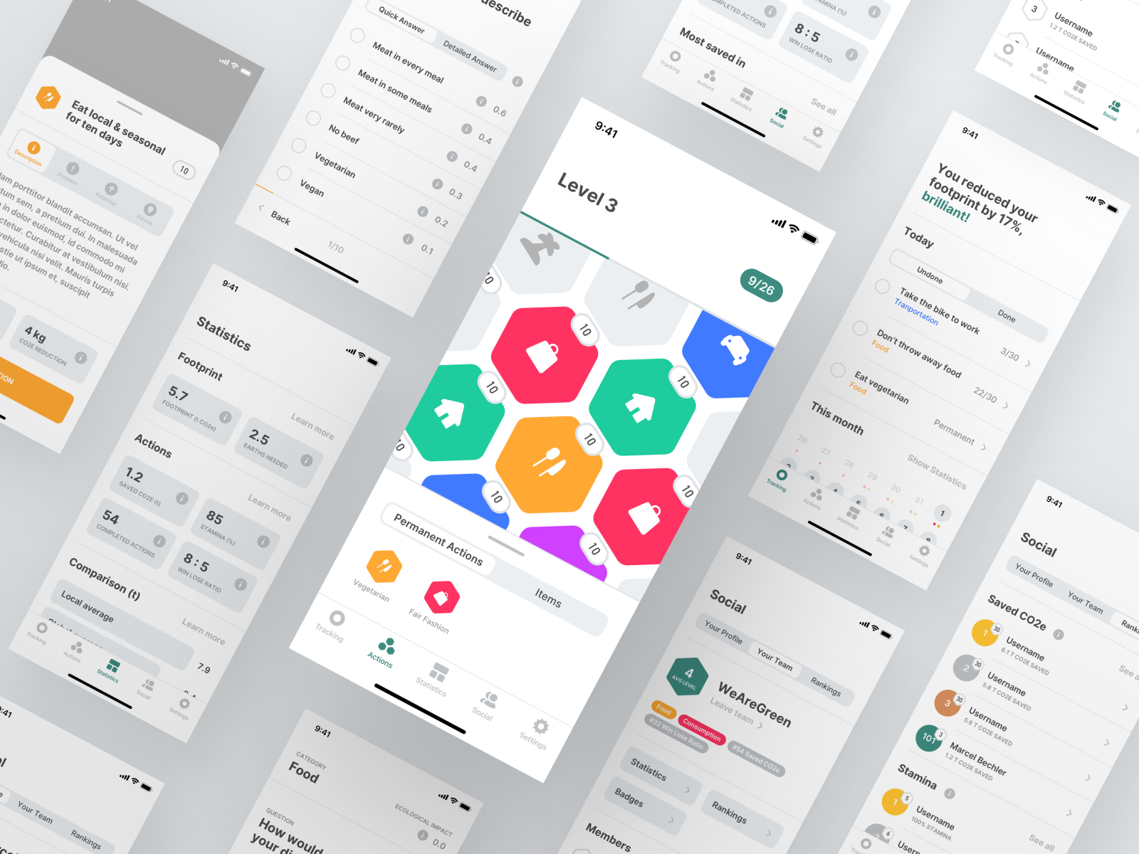 Footprint App － Overview by Marcel Bechler for JamitLabs on Dribbble