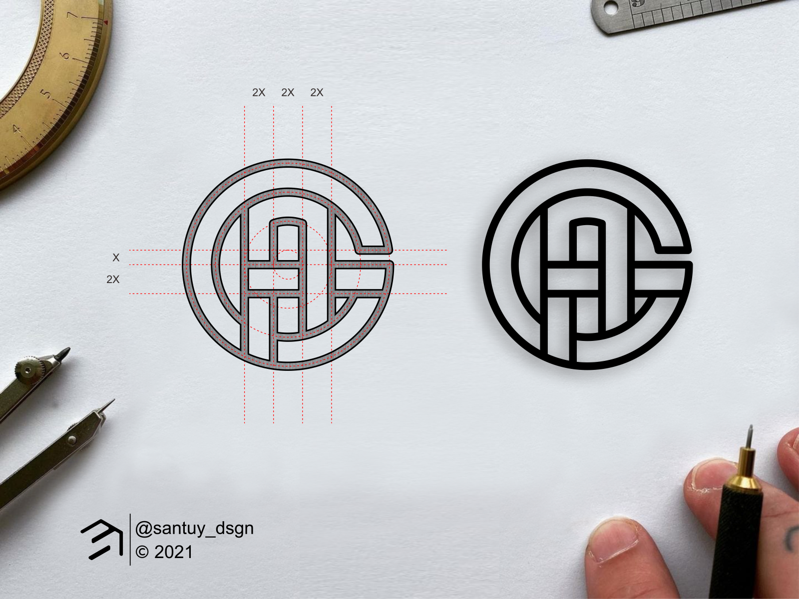 GA monogram logo by santuy_dsgn on Dribbble