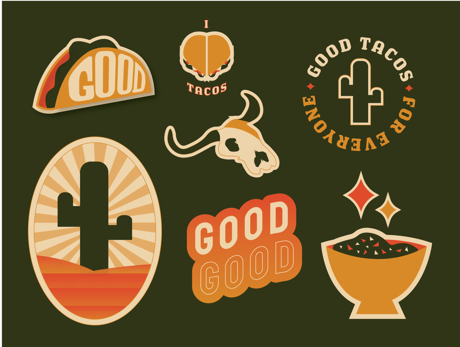 Good Taco Badges by Cameren Flanagan on Dribbble