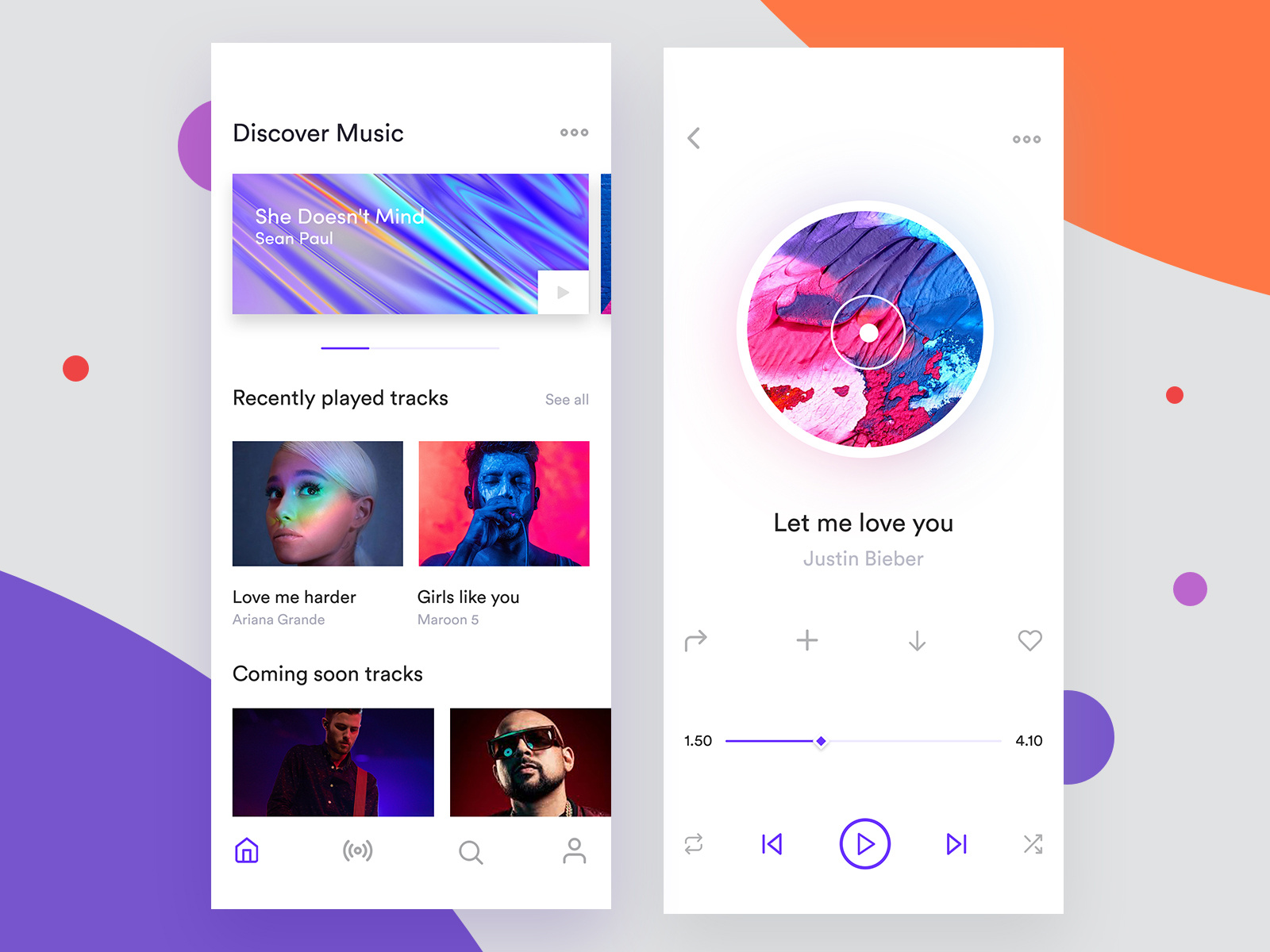 Dribbble - music_app_design_preview.jpg by Masudur Rahman