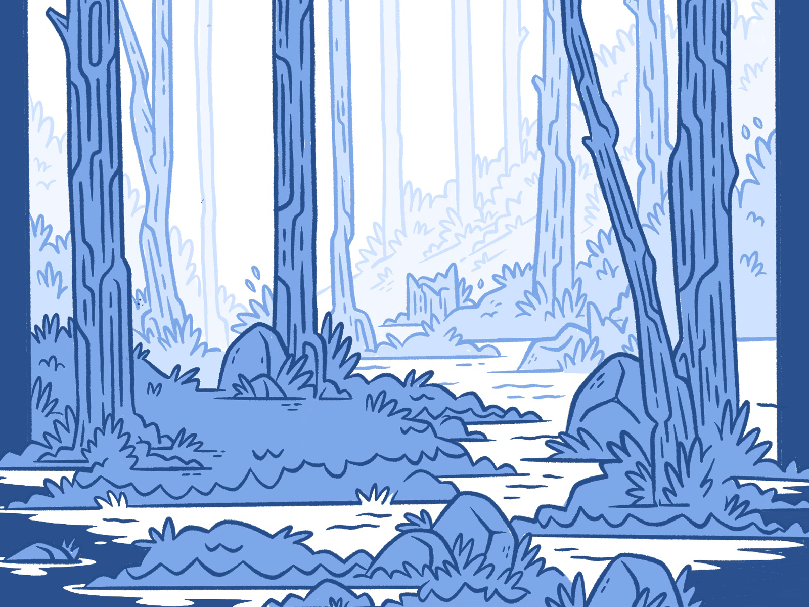 Forest Scene by Jetpacks and Rollerskates on Dribbble