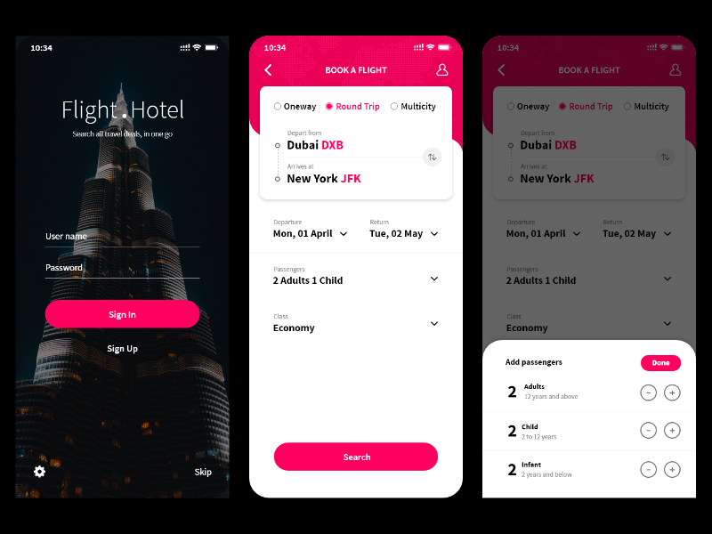 Flight Booking App Concept UI by Rakesh on Dribbble