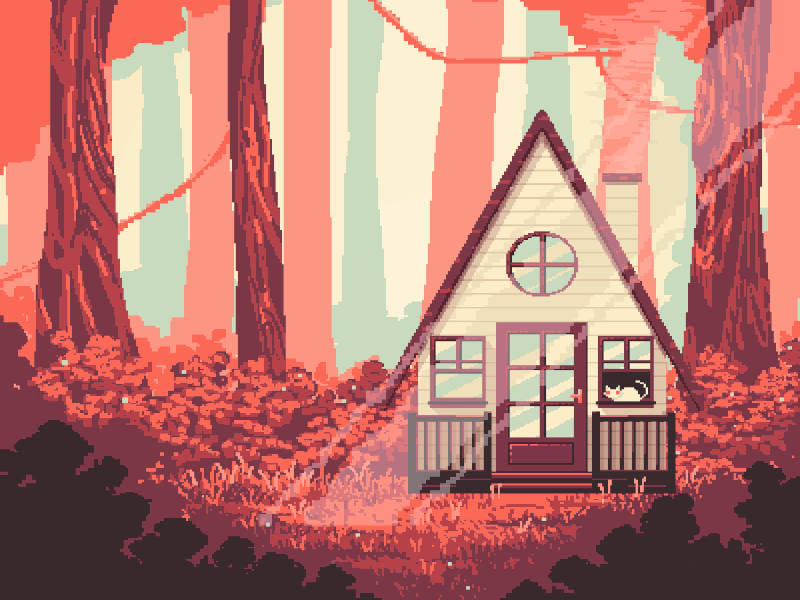 Fall 8 bit animation 800x600 by Jeremiah LaBrash on Dribbble