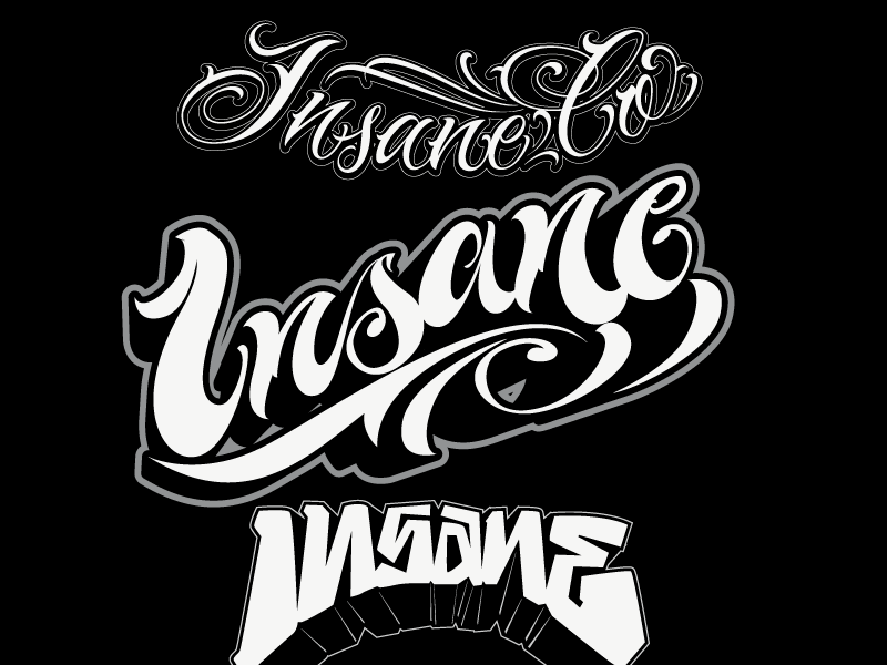 Insane Co (some letterings) by Catrin Valadez on Dribbble