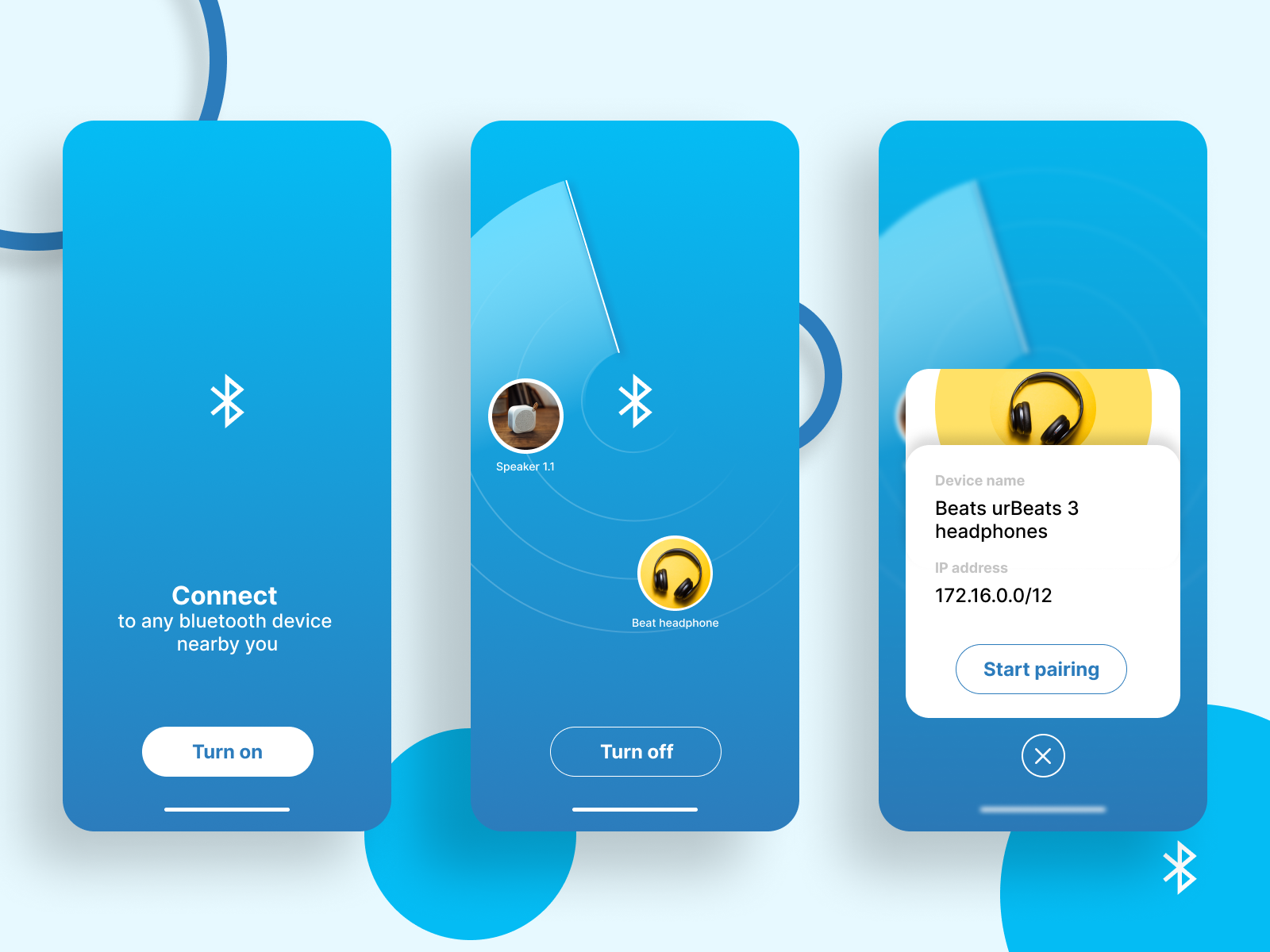 bluetooth app blue by Anirudh Jena on Dribbble