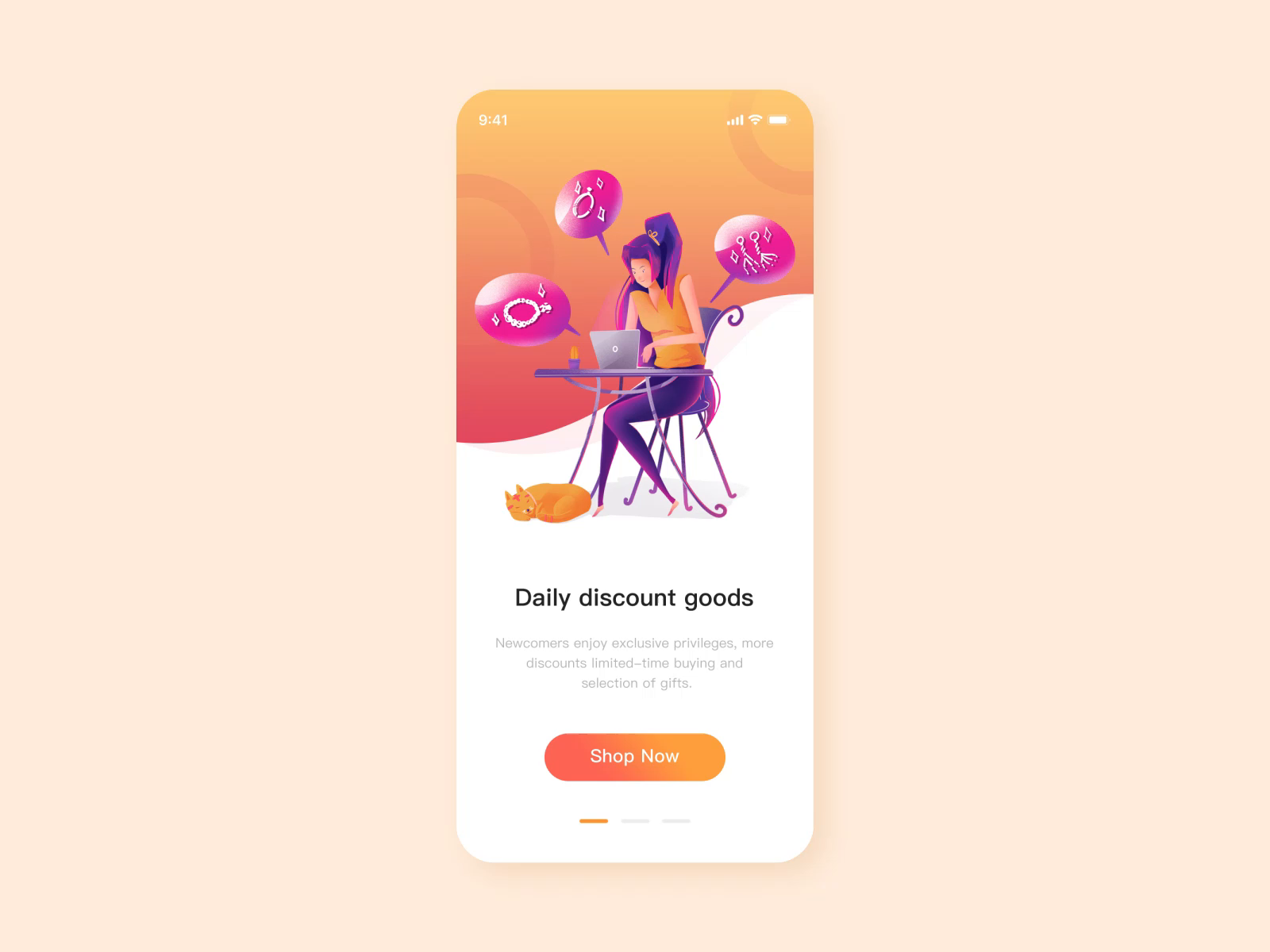 App guide page interaction effect by CandyLover on Dribbble