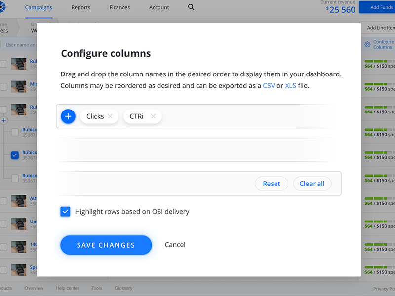 Configure Columns Popup by Andrei Korytsev for Virool on Dribbble Configure Columns Popup by Andrei Korytsev for Virool on Dribbble