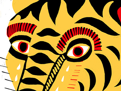 Computer tiger drawing by Mitch Blunt on Dribbble