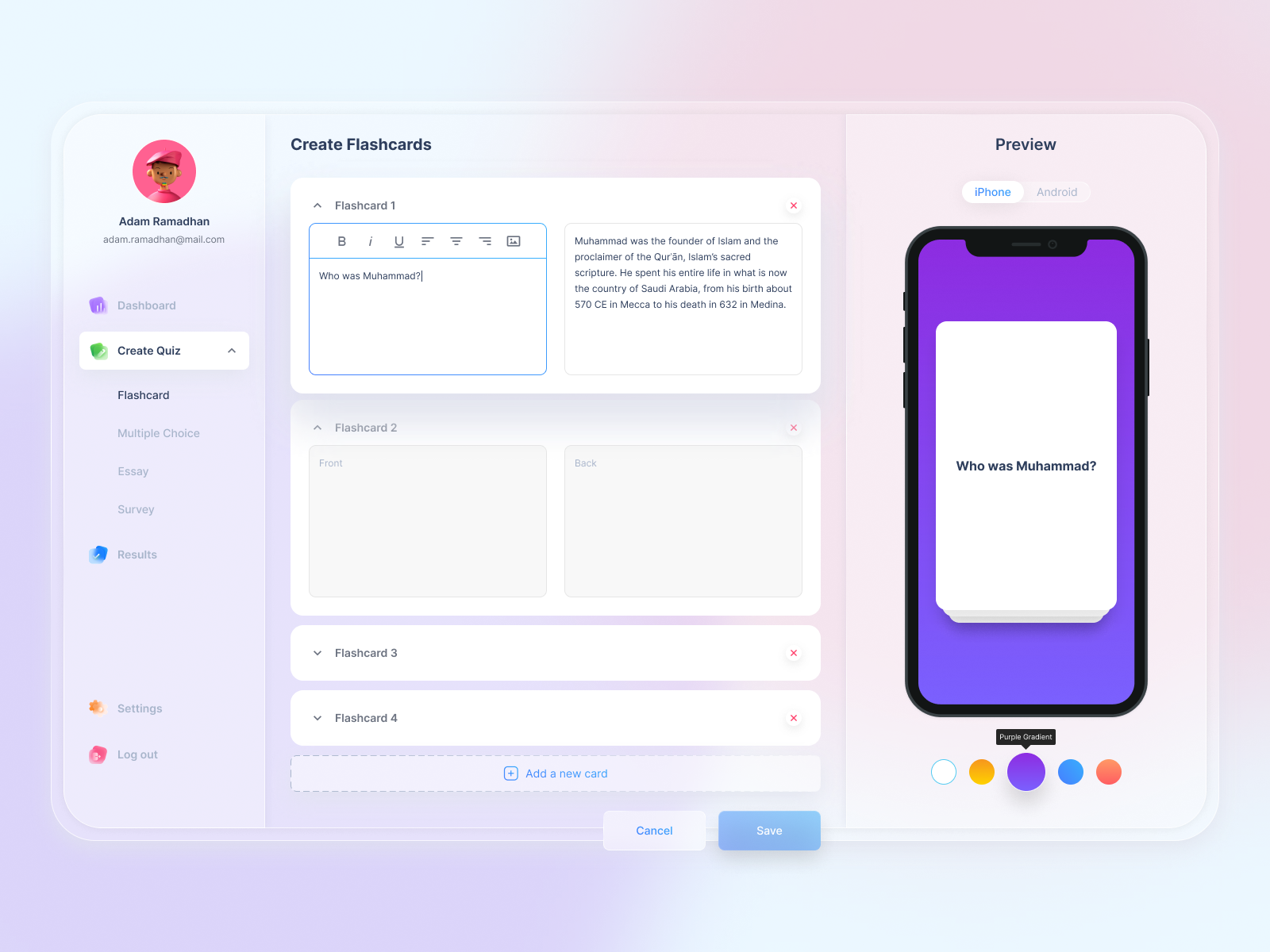 #Exploration - Flashcard maker form (Gamification) by Fadri Apriliyandi ...