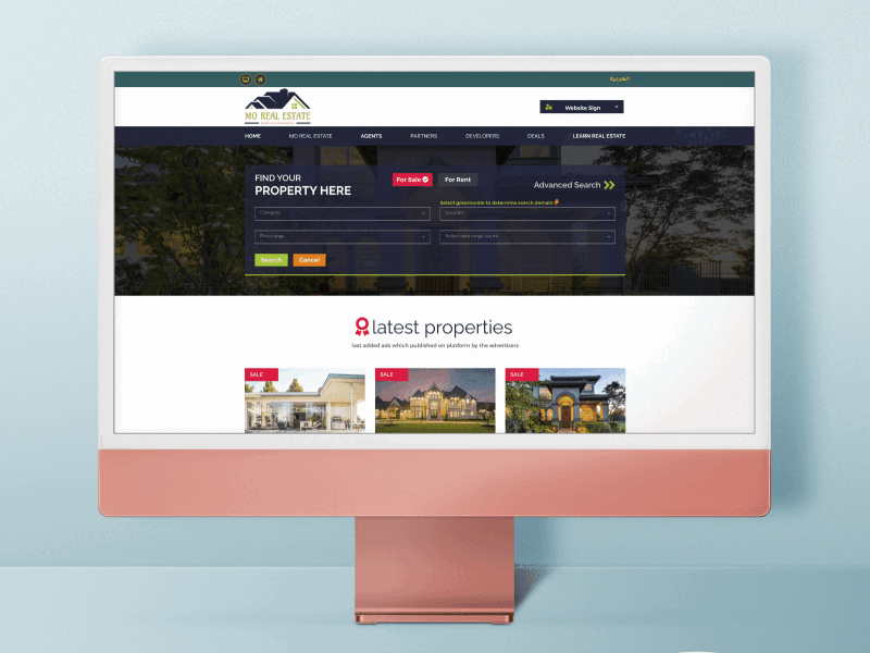 Real Estate Trading Platform | Web version | Main screen by Mo Designs ...