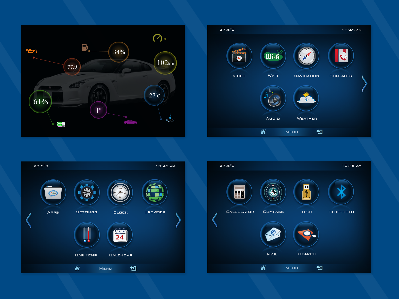 1 Infotainment Model 1 Home screen by Rajasekar on Dribbble