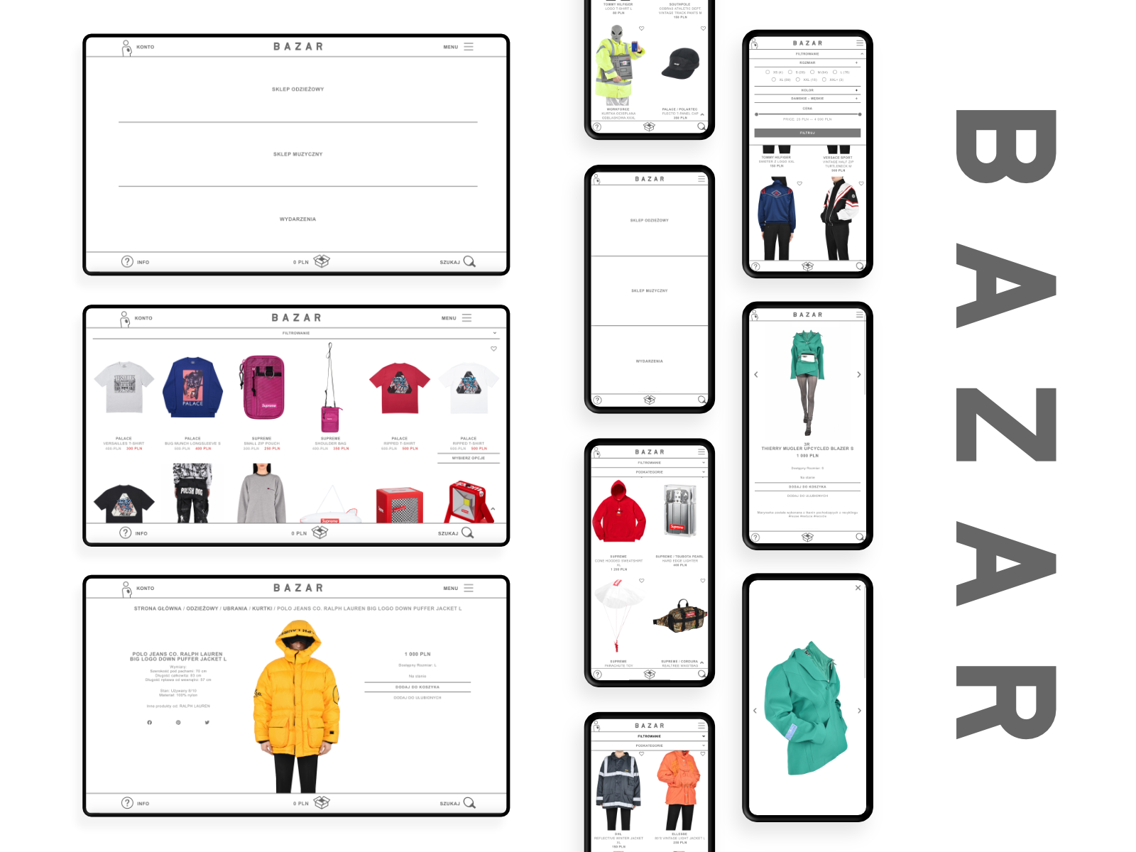 BAZAR – web design by Wawrzyniec Wróblewski on Dribbble