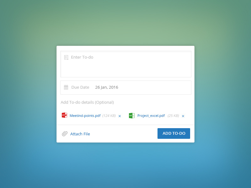 Add To-do Form by Humxa Shah on Dribbble