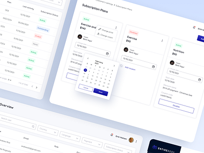 Entirebody admin's dashboard by Valeriia on Dribbble