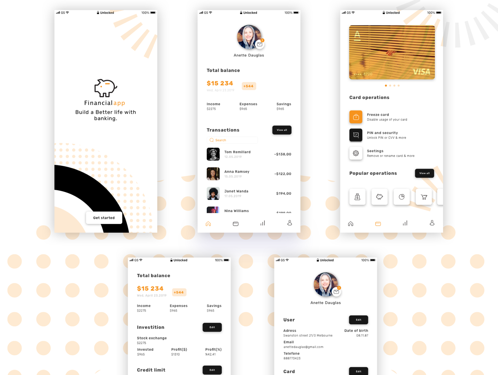 UI with Icon set by Marcin Jakiel on Dribbble
