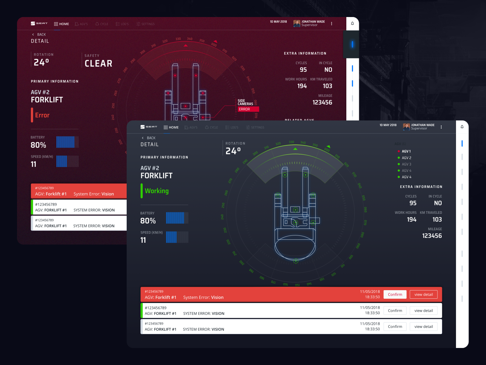 AGV Manager (2/3) by André Sequeira on Dribbble