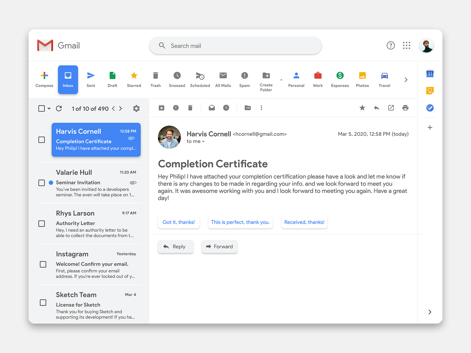 Gmail Redesign Concept by Saalim Shaikh on Dribbble