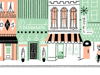 1950s Storefronts WIP by Brad Woodard on Dribbble