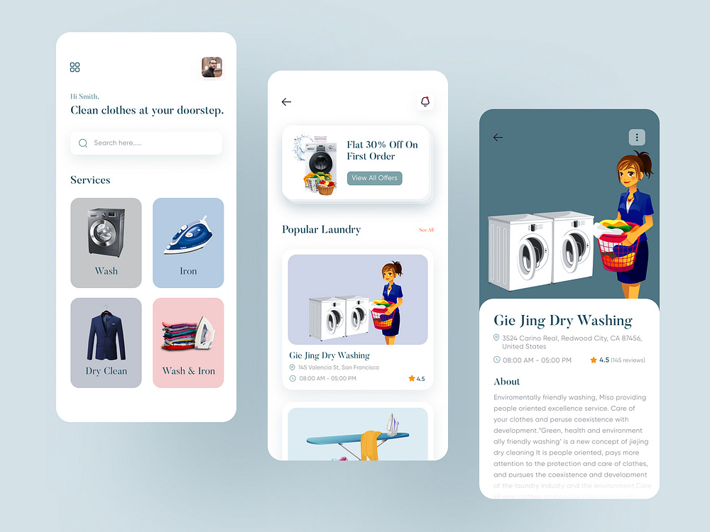 Laundry App designs, themes, templates and downloadable graphic ...