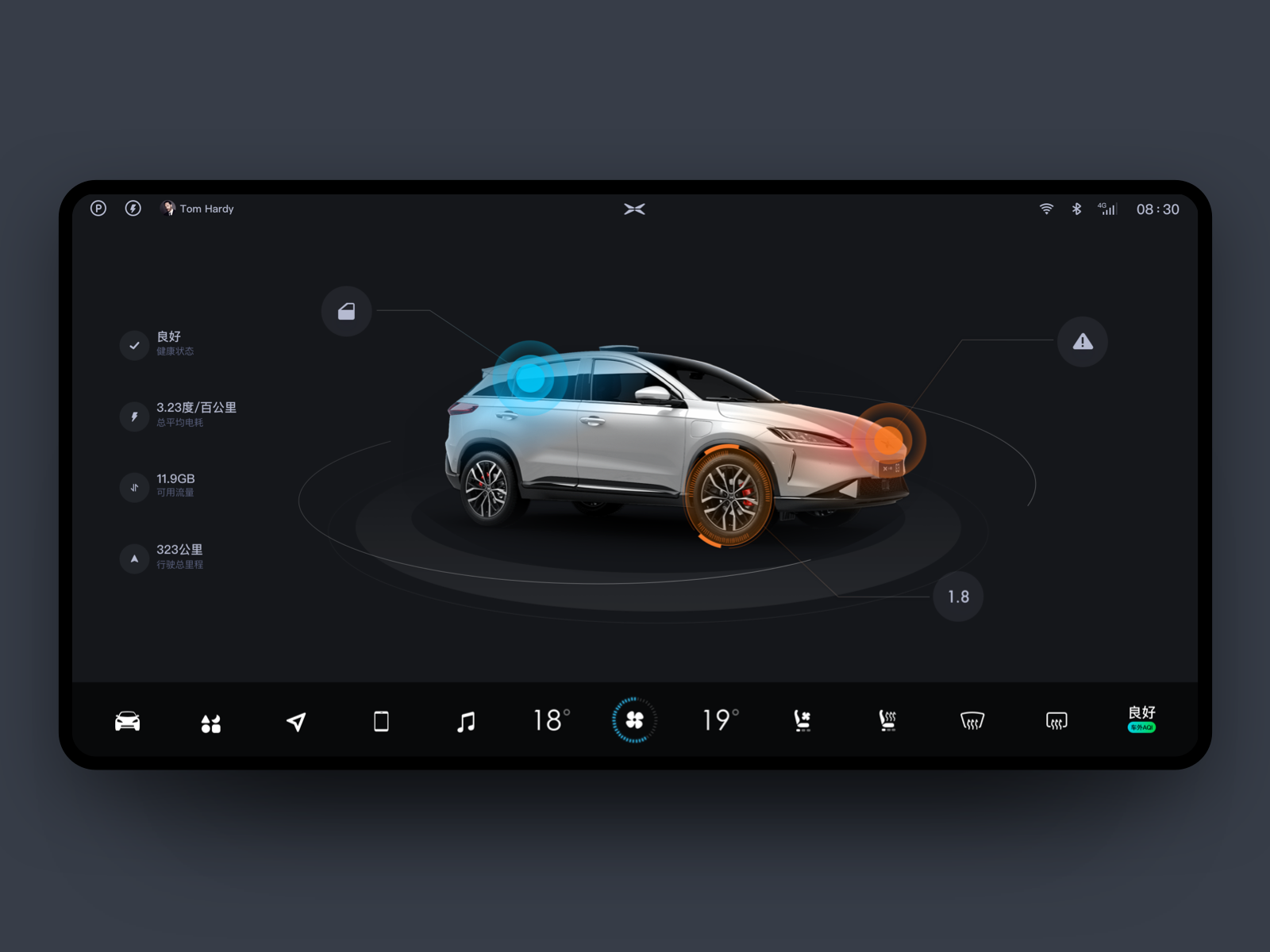HMI-Vehicle settings by Breaking bad on Dribbble
