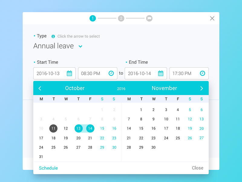 UI Kit | Leave application usage by Lee for UWILLX on Dribbble