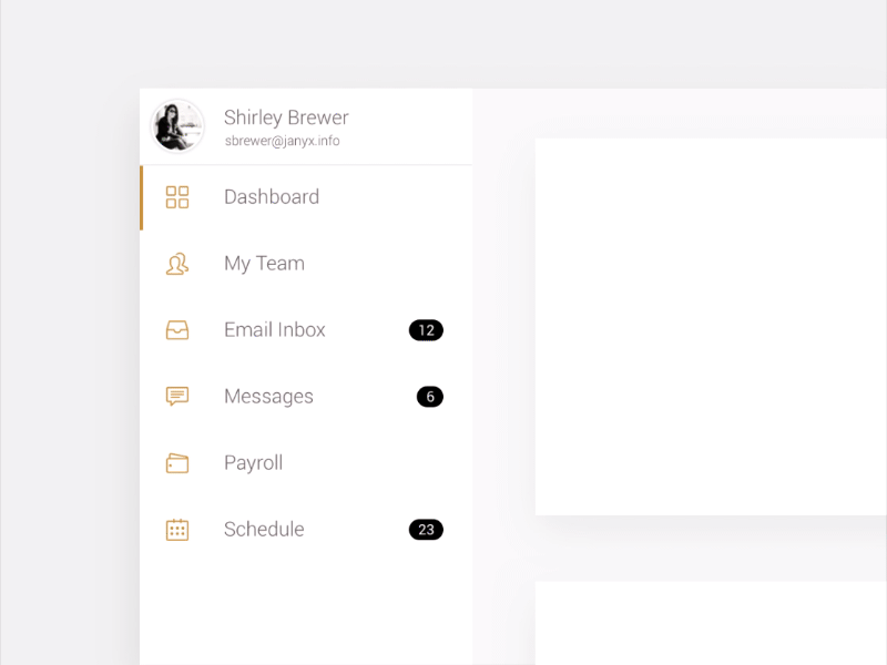 UI Lab | Side navigation menu by Lee on Dribbble