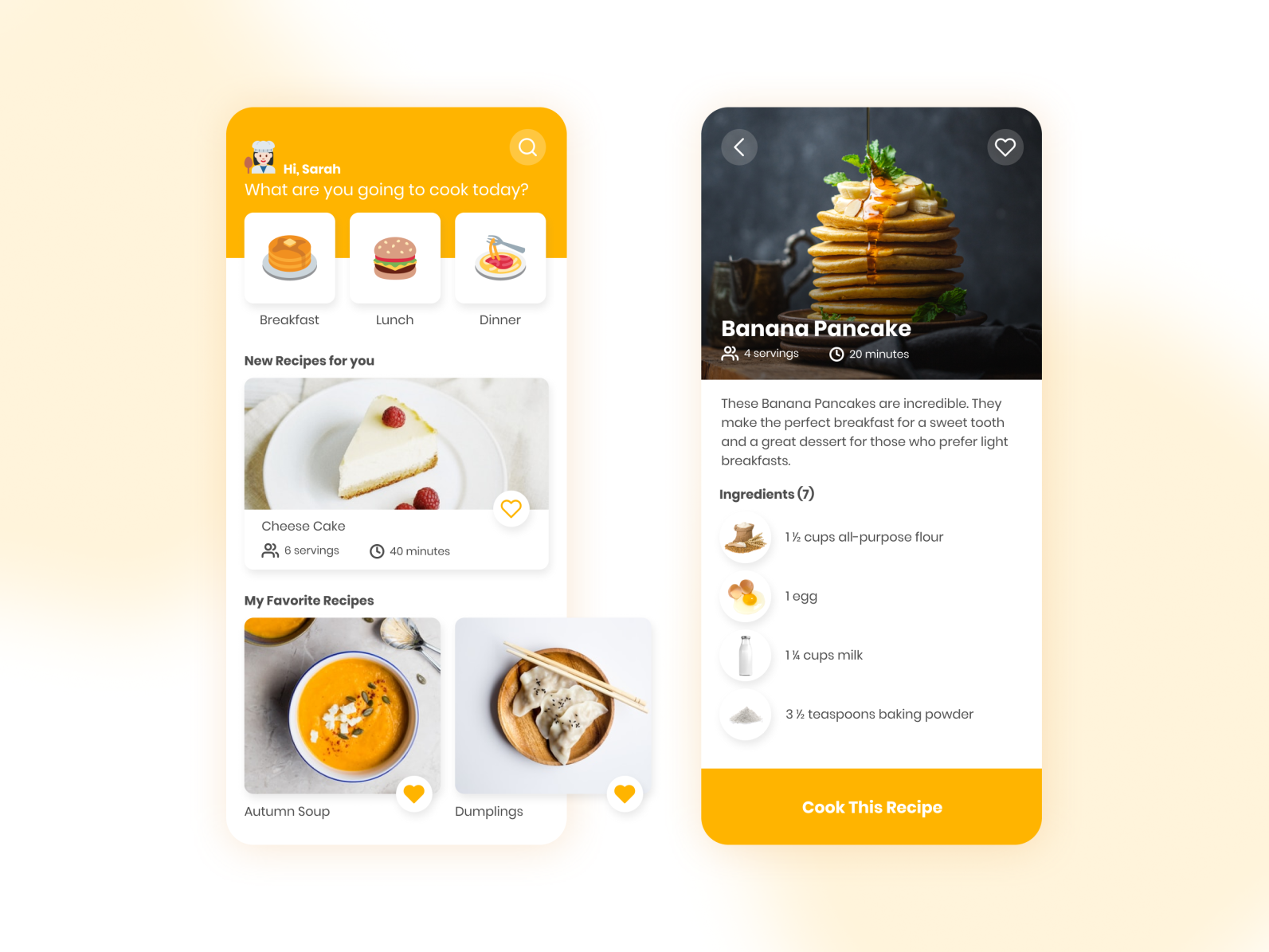 Cooking Recipes - Mobile Apps by Ismawati Nurjannah on Dribbble