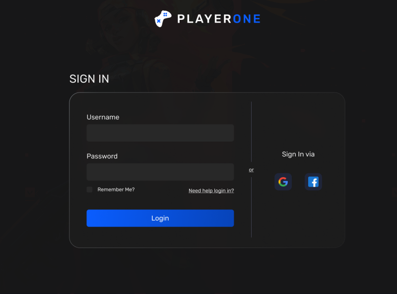 Sign In page by Nikhil Digi on Dribbble