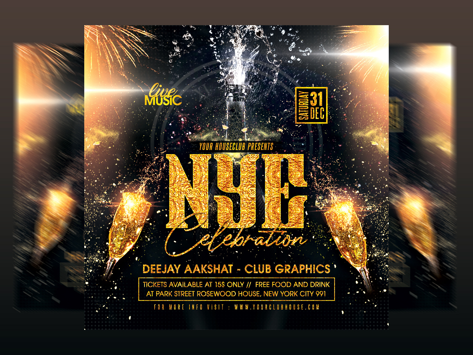 New Year Flyer by Mithila Creation on Dribbble