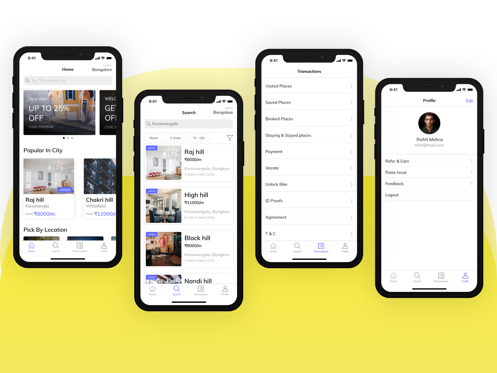IOS App For Co living Stay By Rithesh On Dribbble