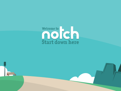 Notch's main banner by Bruno O. Barros on Dribbble