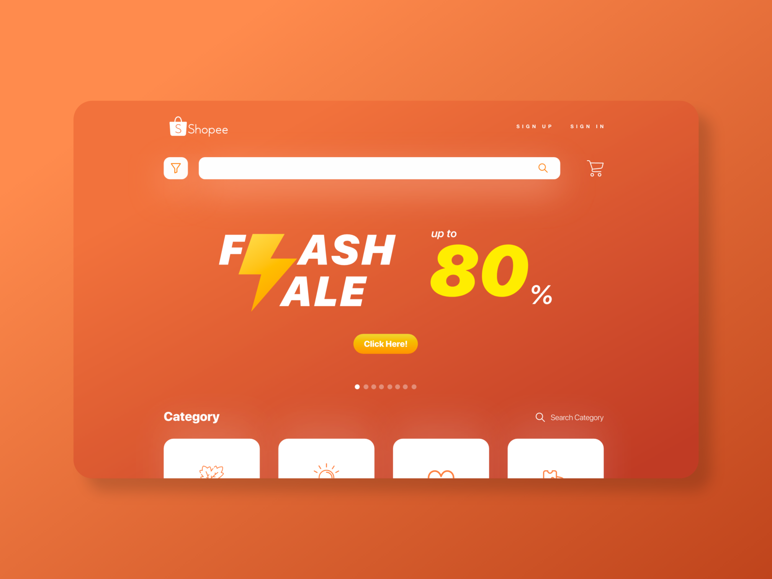 Shopee Minimalist Website Concept by joy christian on Dribbble