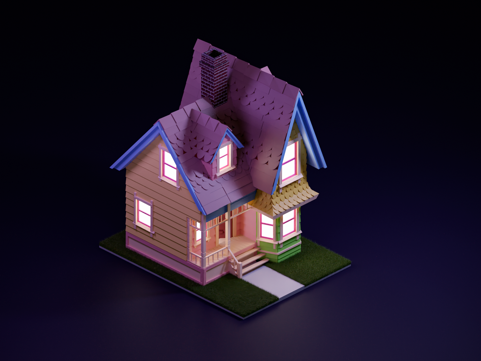 Pixar's Up House by Duda Morteo on Dribbble