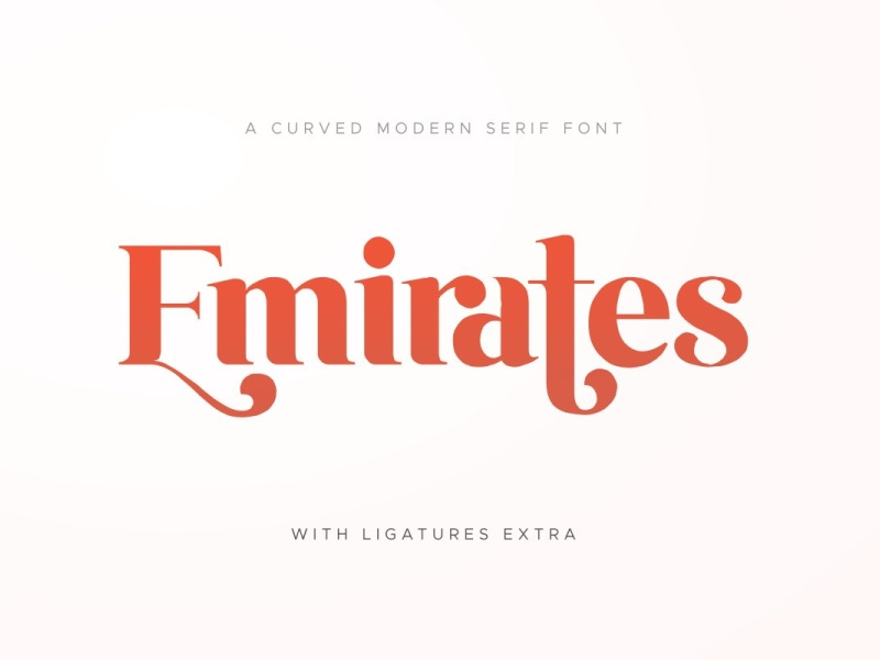Emirates - Beautiful Curved Font by Graphic Stock on Dribbble