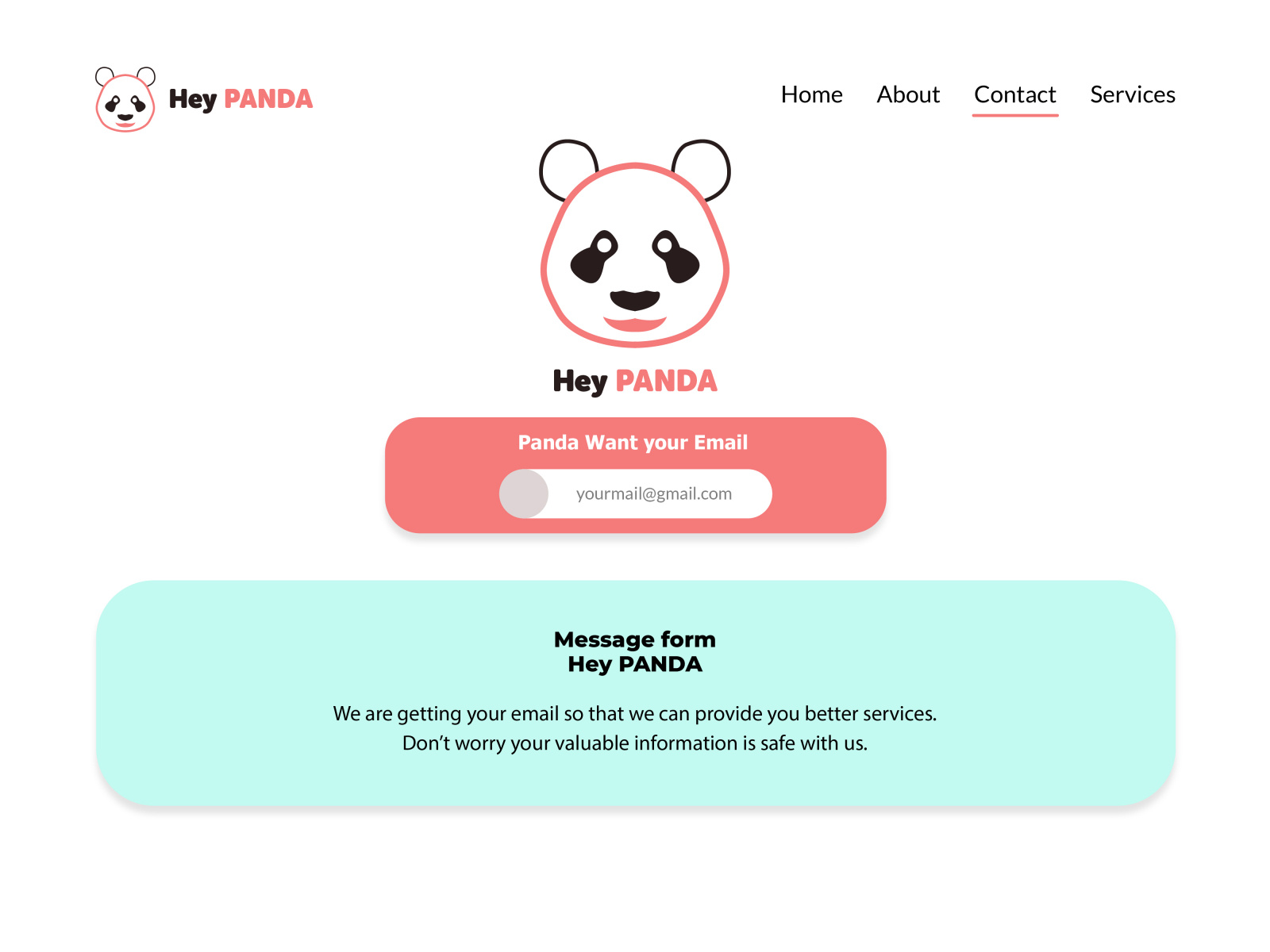 Hey PANDA Website Landing Page UI by Biz Lore on Dribbble