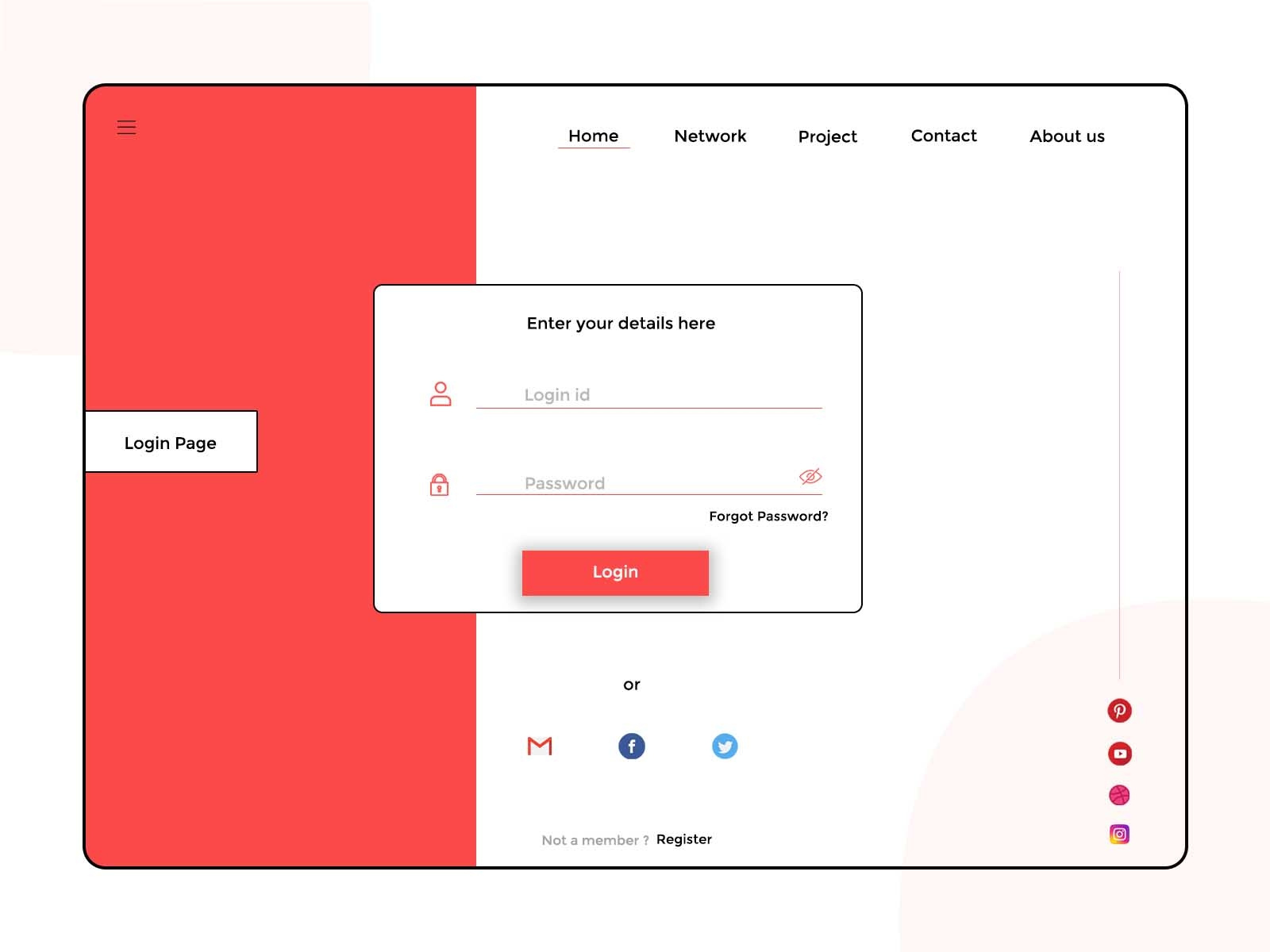Login page web UI design by Parth Umraliya on Dribbble