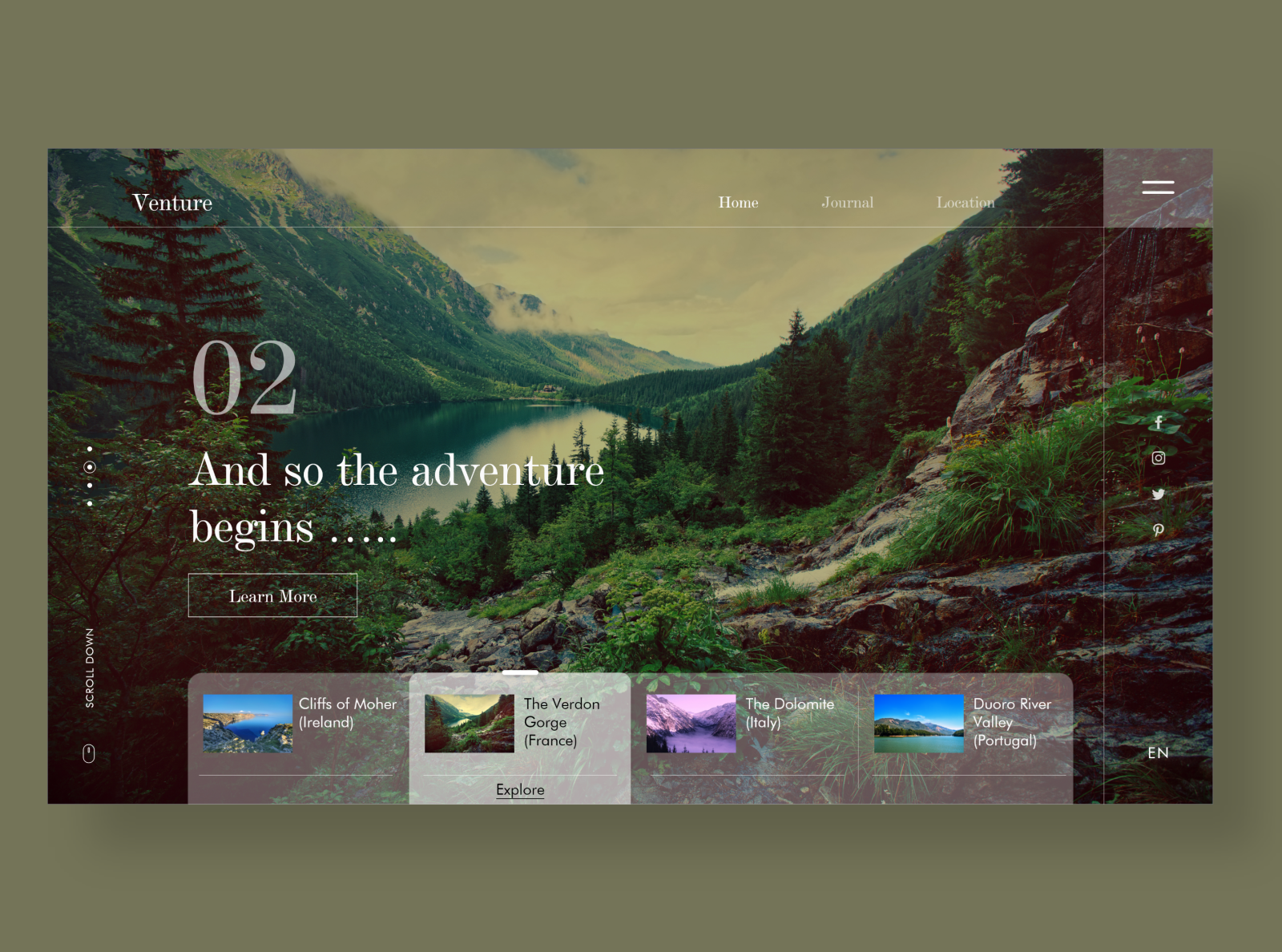 Travel Website Landing Page by Sangmesh Deshmukh on Dribbble