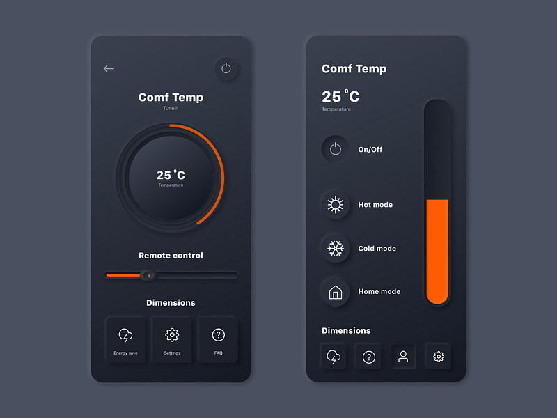 temperature app by Vladimir Laur on Dribbble