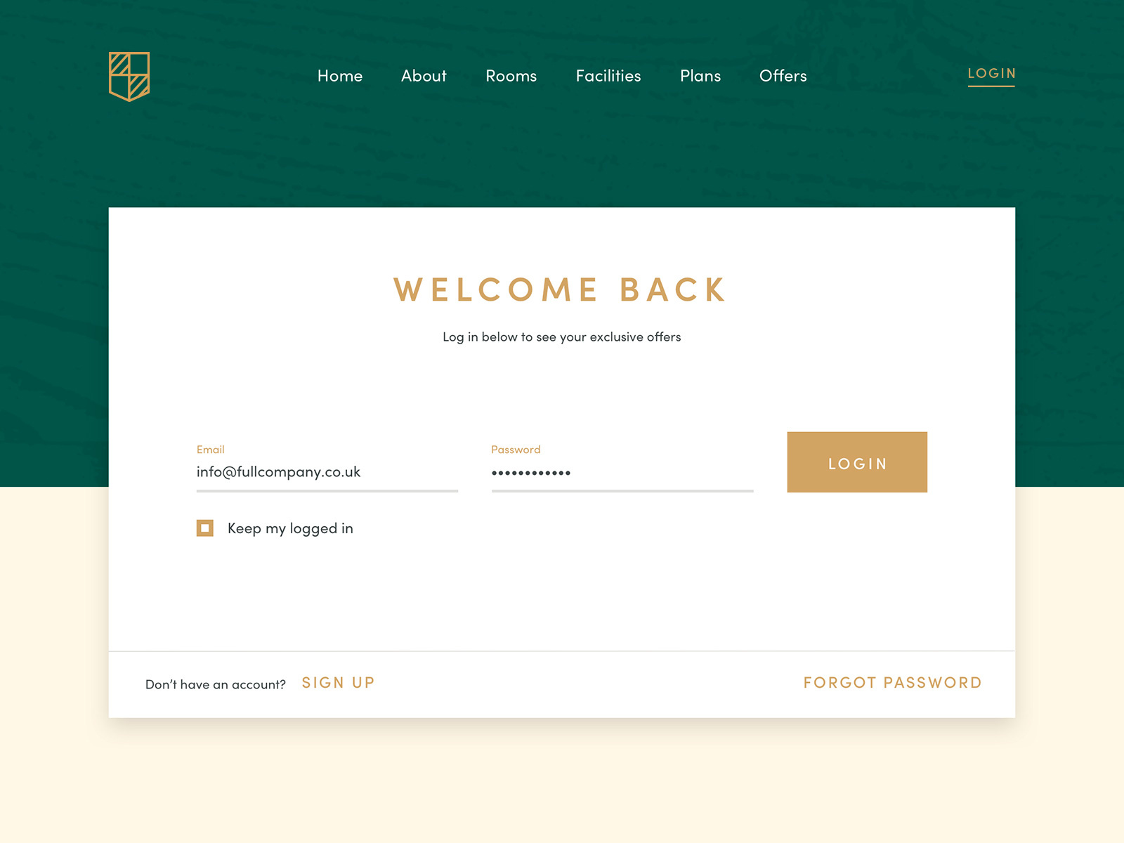 Login Screen by Simon Ward on Dribbble