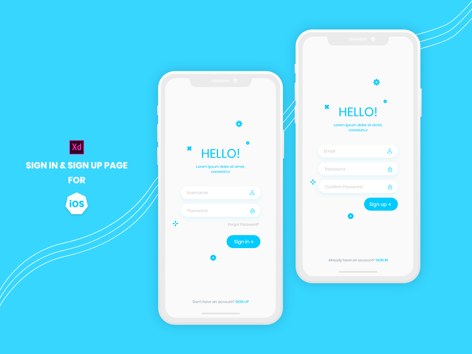 Sign In Sign Up page for iOS by Alif Emu on Dribbble
